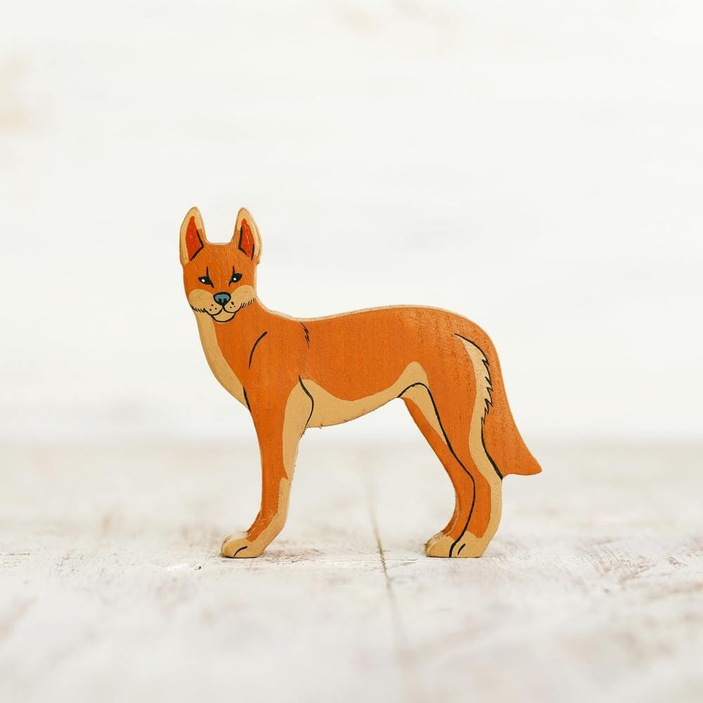 Wooden toy Dingo figurine - WoodenCaterpillar Toys